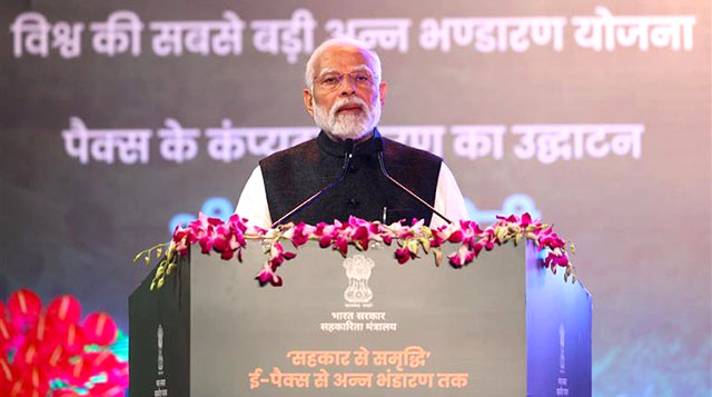 प्रधानमंत्री मोदी ने किया दुनिया की सबसे बड़ी सहकारी अनाज भंडारण योजना ...